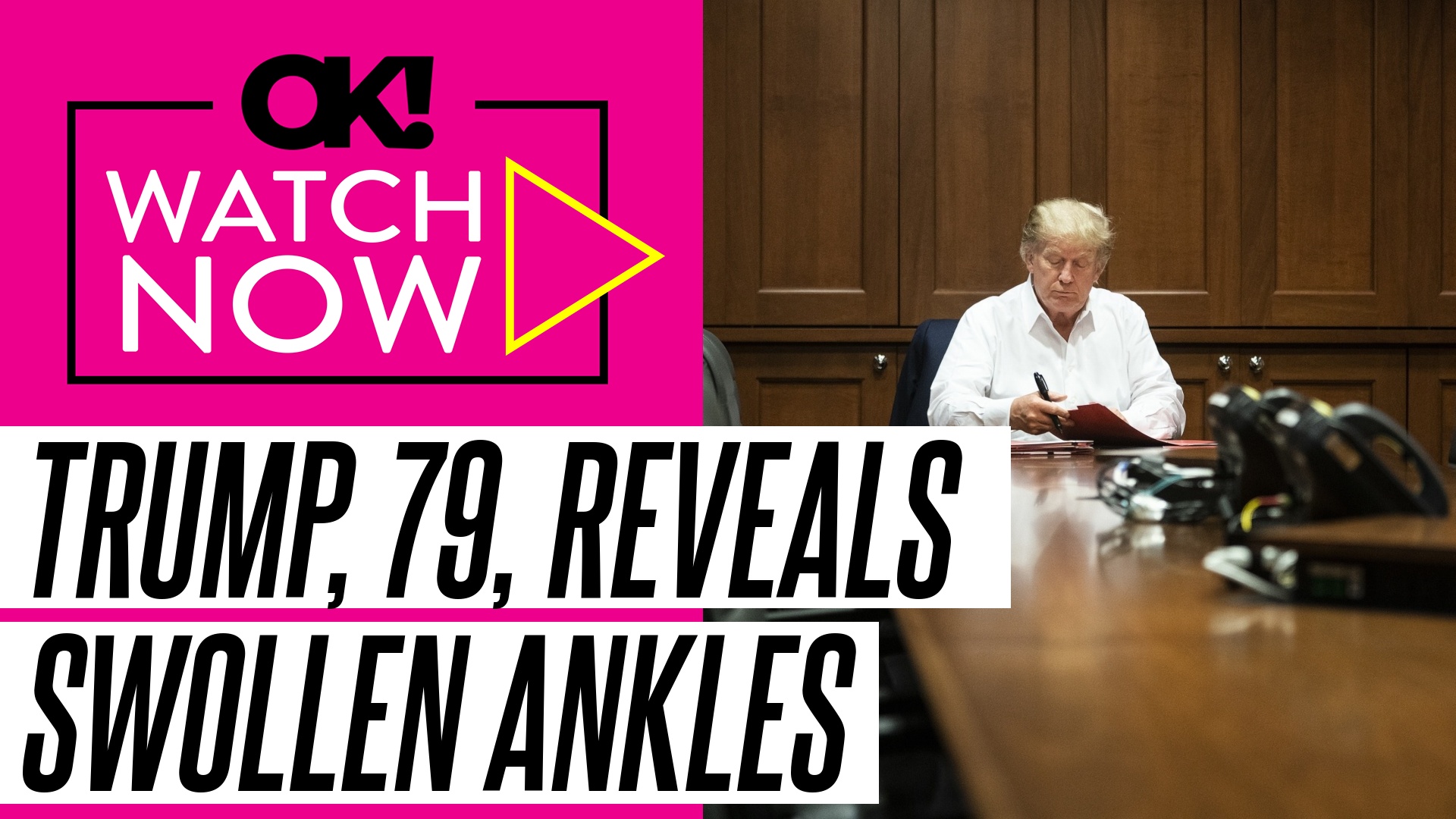 Donald Trump, 79, puts swollen cankles on display after surprise ...