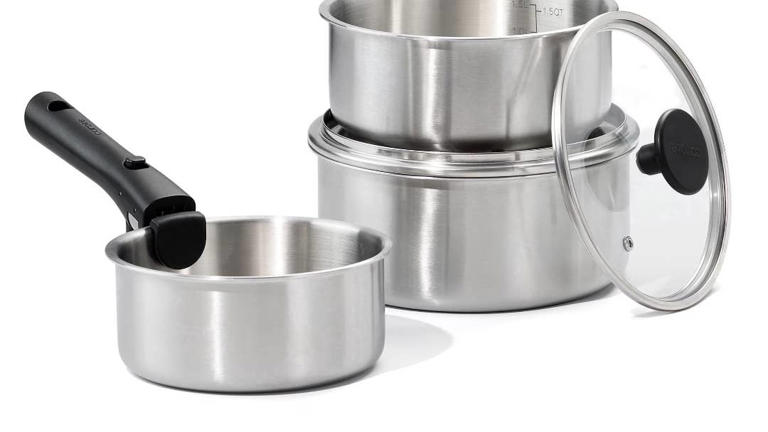 Walmart is selling a 6-piece stainless steel saucepan set for $16