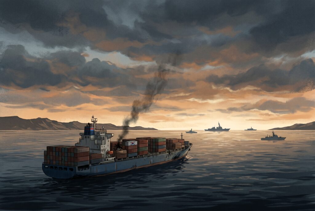 South Korea reviews joining US Hormuz mission after cargo ship fire ...