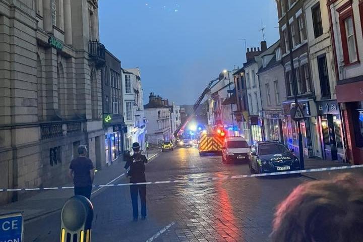 Fire that closed Northampton town centre road for three hours believed ...