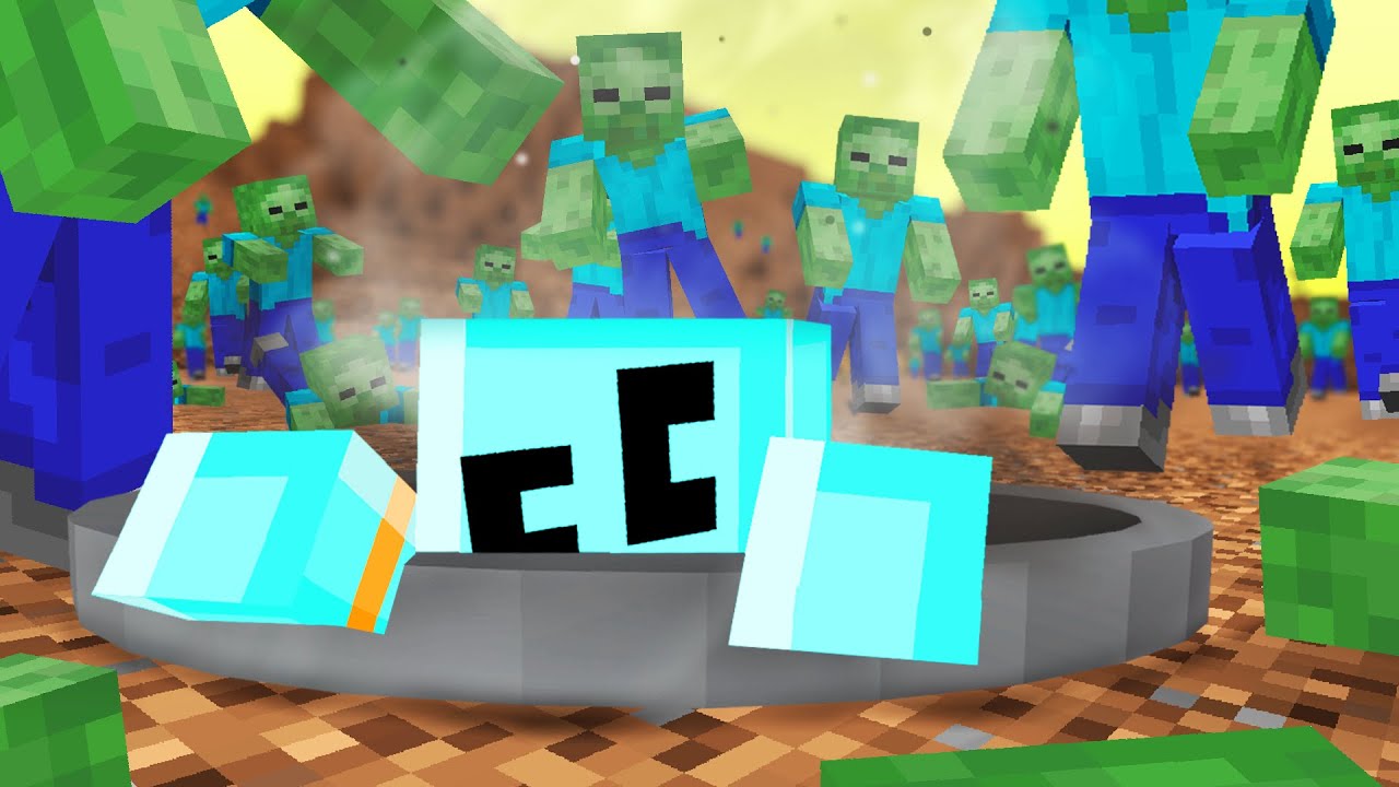 Surviving a massive zombie apocalypse within the dangerous Minecraft world
