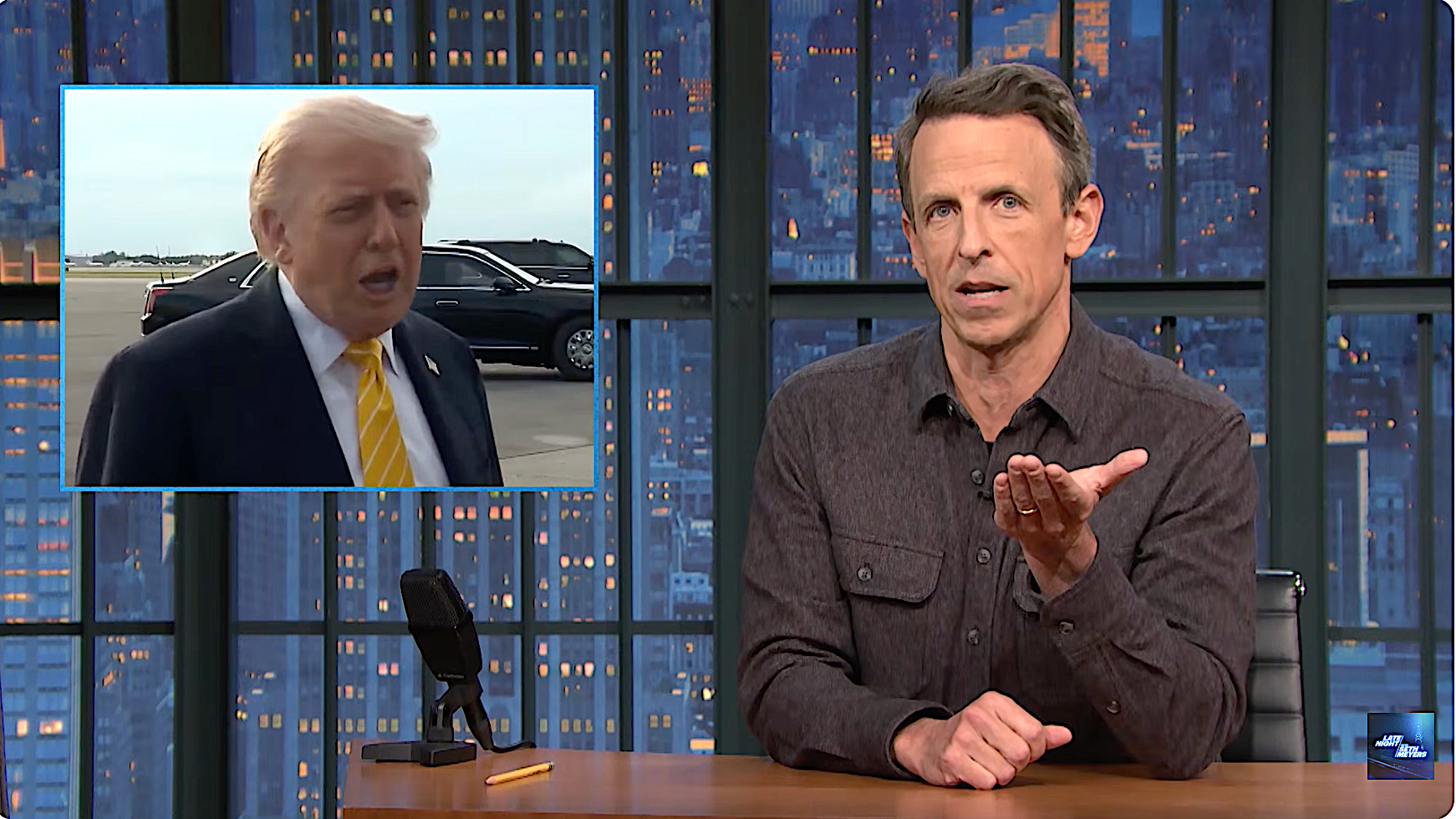 Seth Meyers spots Trump's most 'desperate' plan yet to fix sinking poll ...