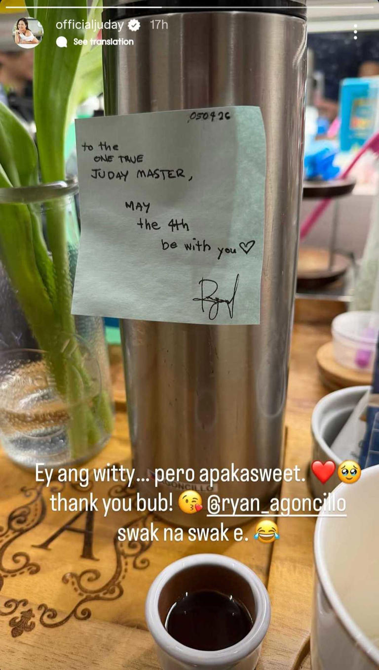 Judy Ann Santos, kinilig sa 'witty' at sweet na note ni Ryan Agoncillo