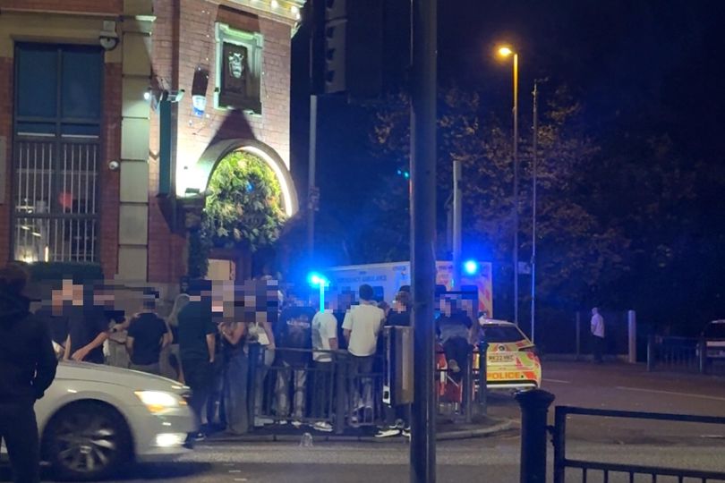 Man stabbed outside Royton bar as emergency services descend on scene