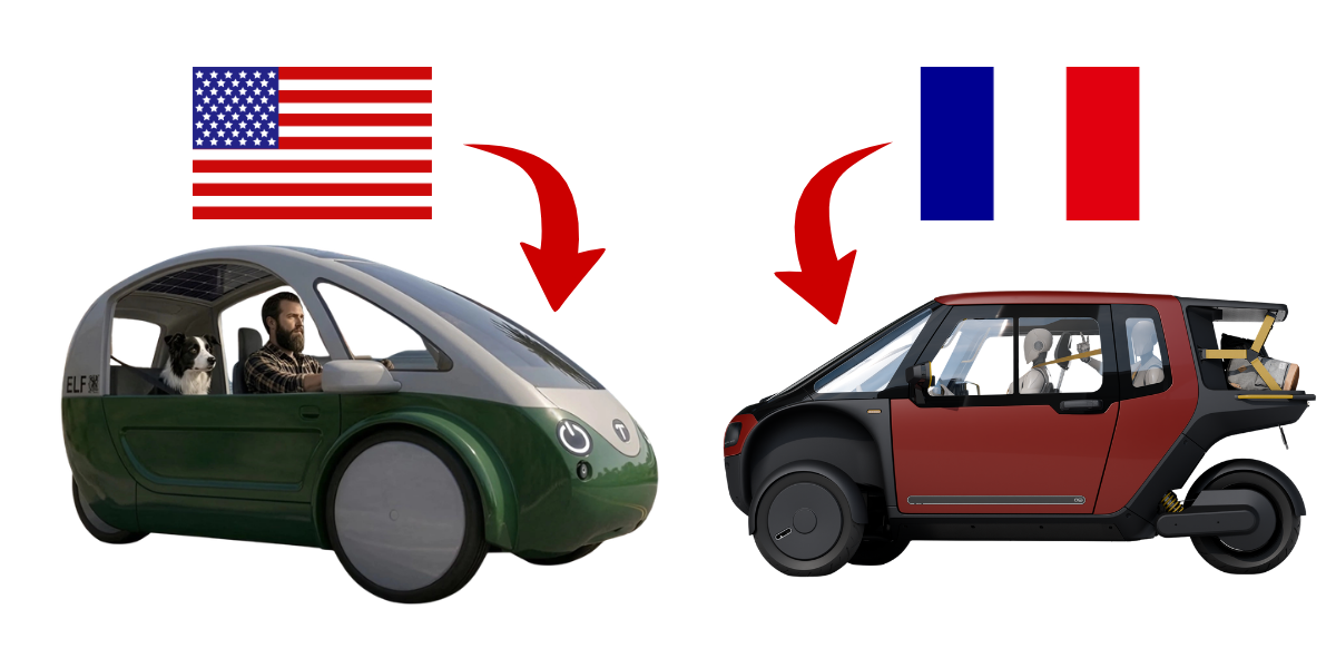 Amerikanarna kontrar med egen cykelbil
