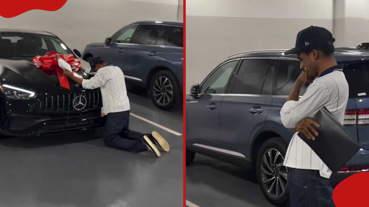 Man gets emotional as girlfriend surprises him with brand‑new Mercedes ...