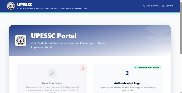 UPTET 2026 application correction window opens at UPESSC.up.gov.in ...