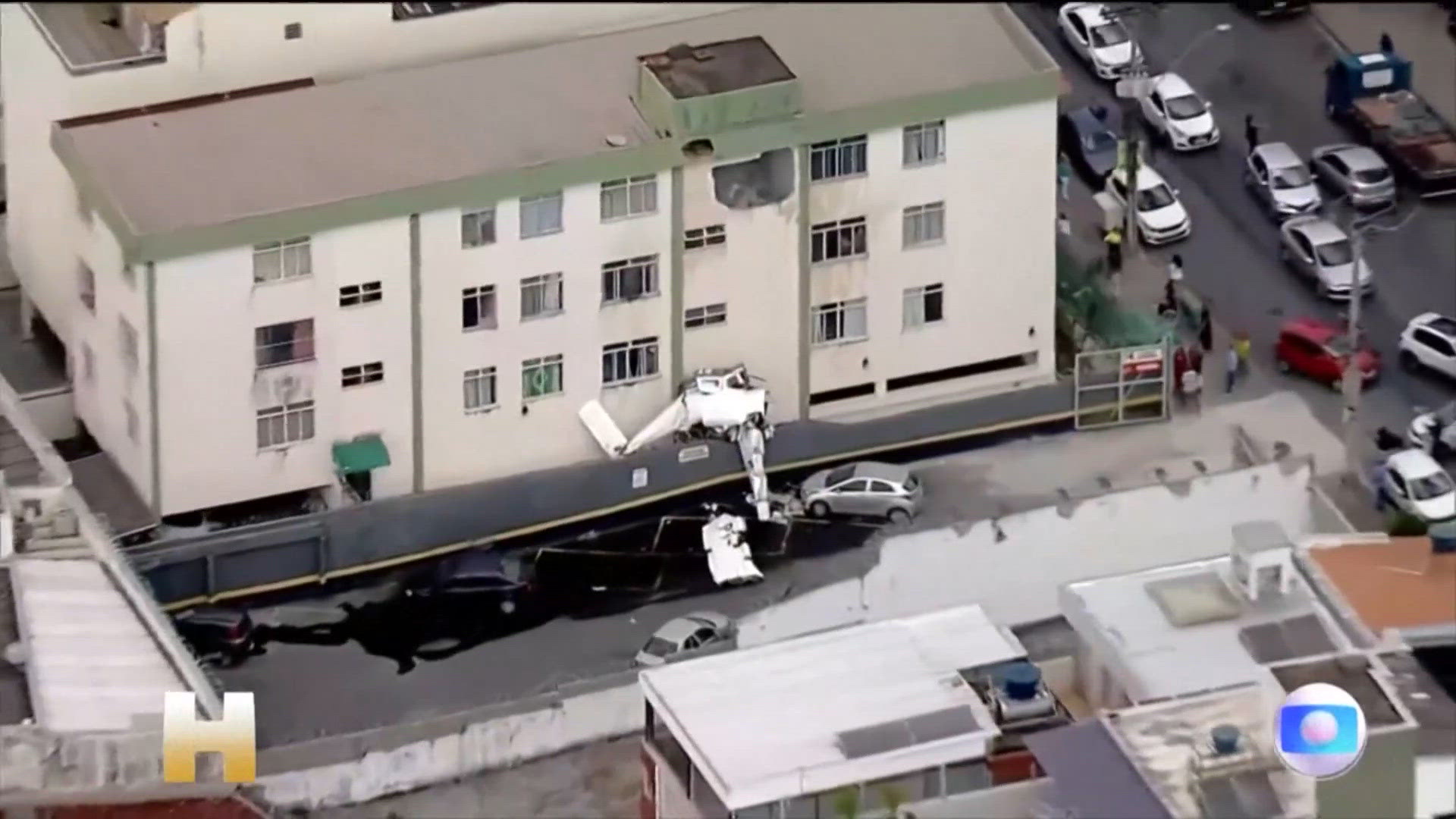 Small plane crashes into a building in Brazil, officials say