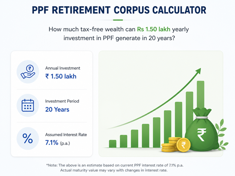 PPF retirement corpus calculator: How much tax-free wealth can Rs 1.50 ...