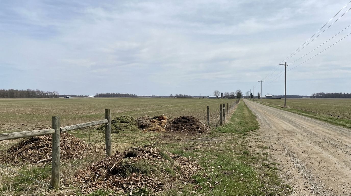 Manure wall erected over property fight