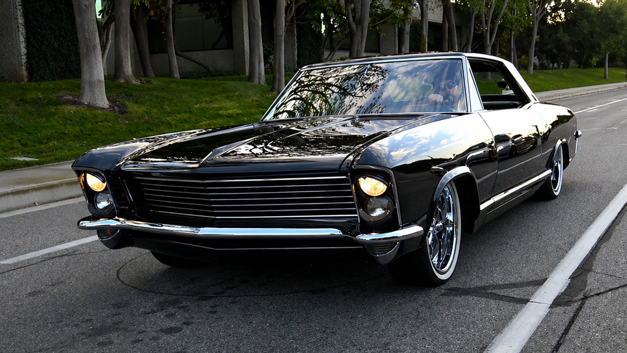 Iconic Buick Riviera Hideaway Headlights and Front Grill Feature Showcased