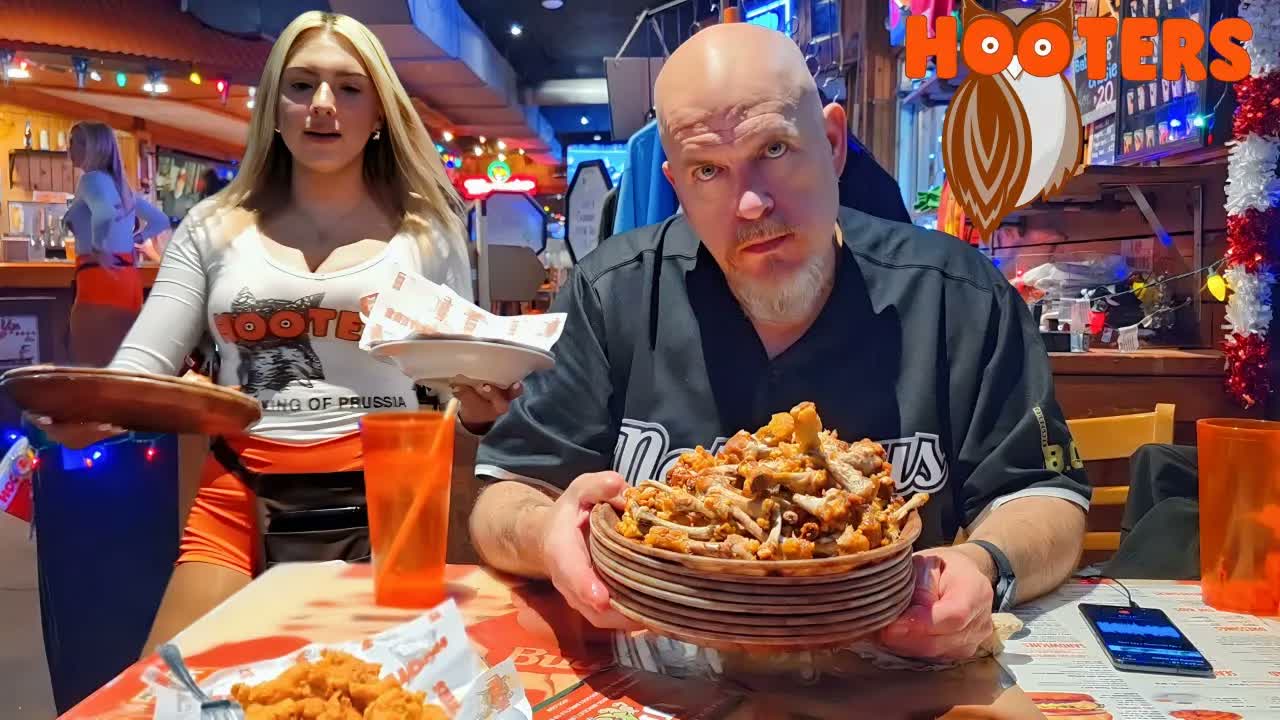 Old guy hits wing buffet – they didn’t expect this