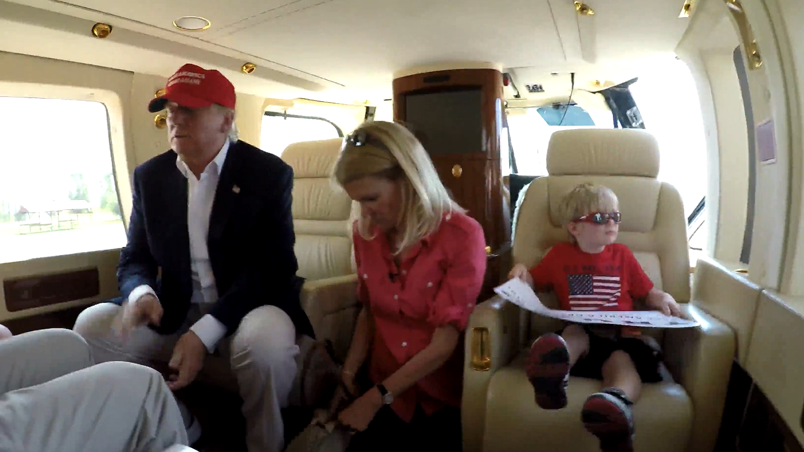Boy asks Trump if he's Batman during helicopter ride