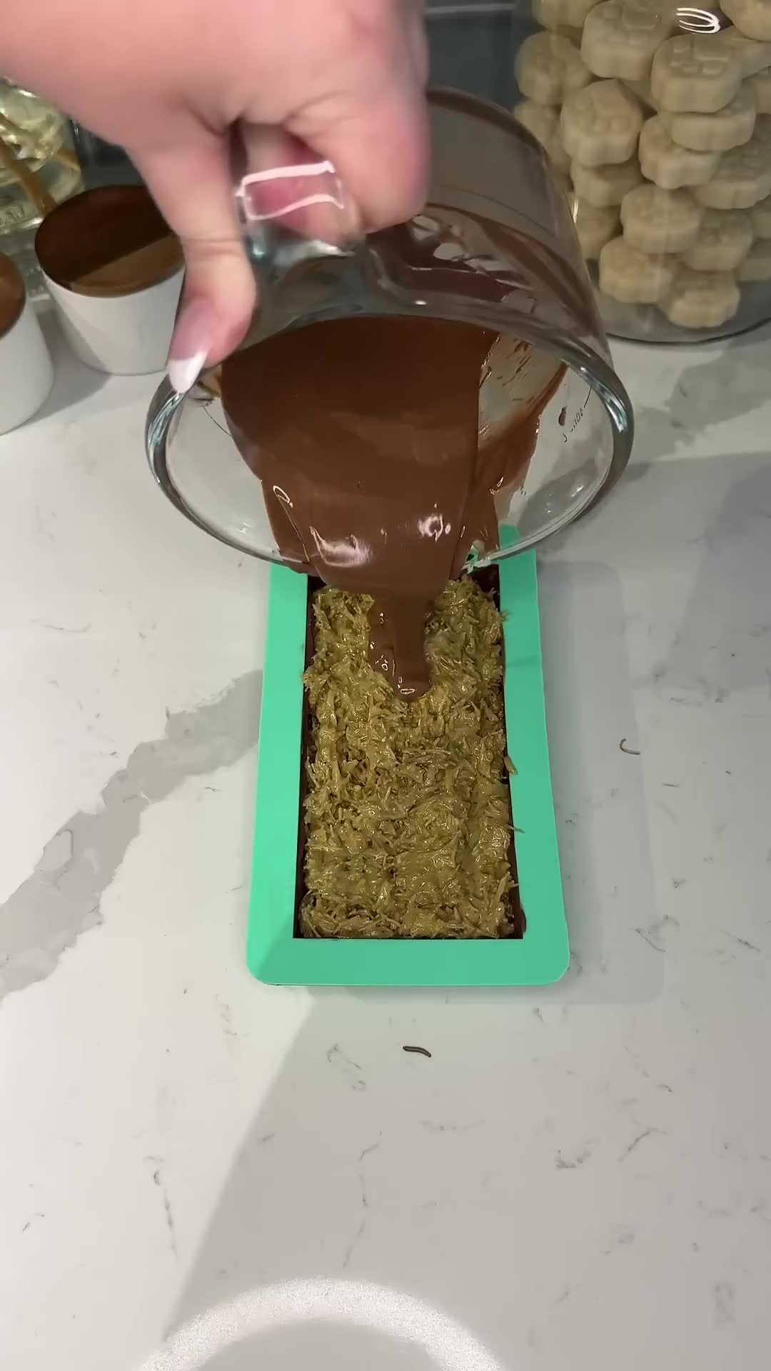 Pistachio cream and crispy pastry fill trendy Middle Eastern chocolate