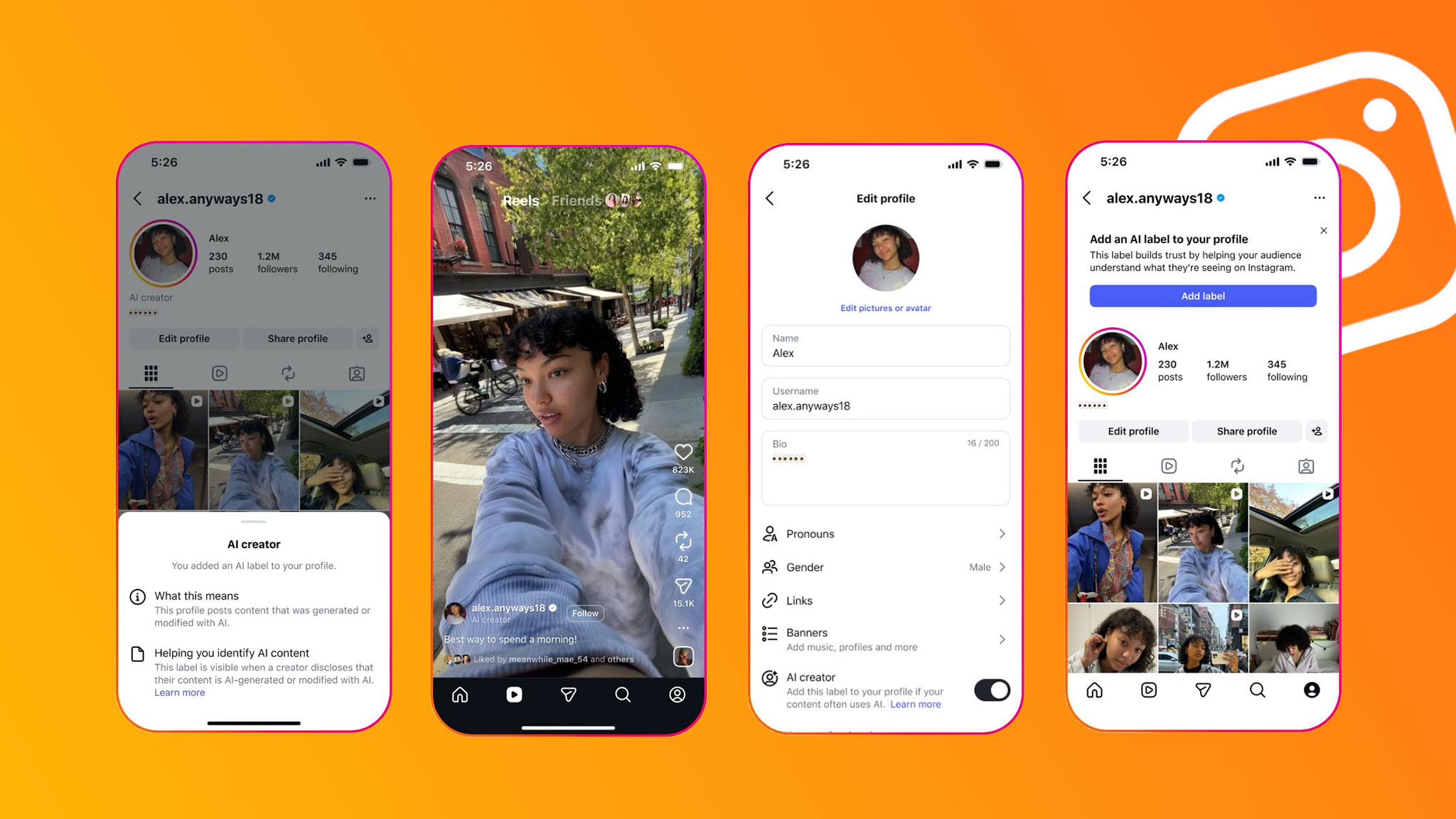Instagram testet neues Label für KI-Content-Creators