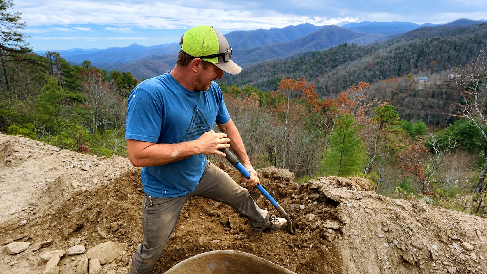 Building a house: Bolts, stucco and backfill