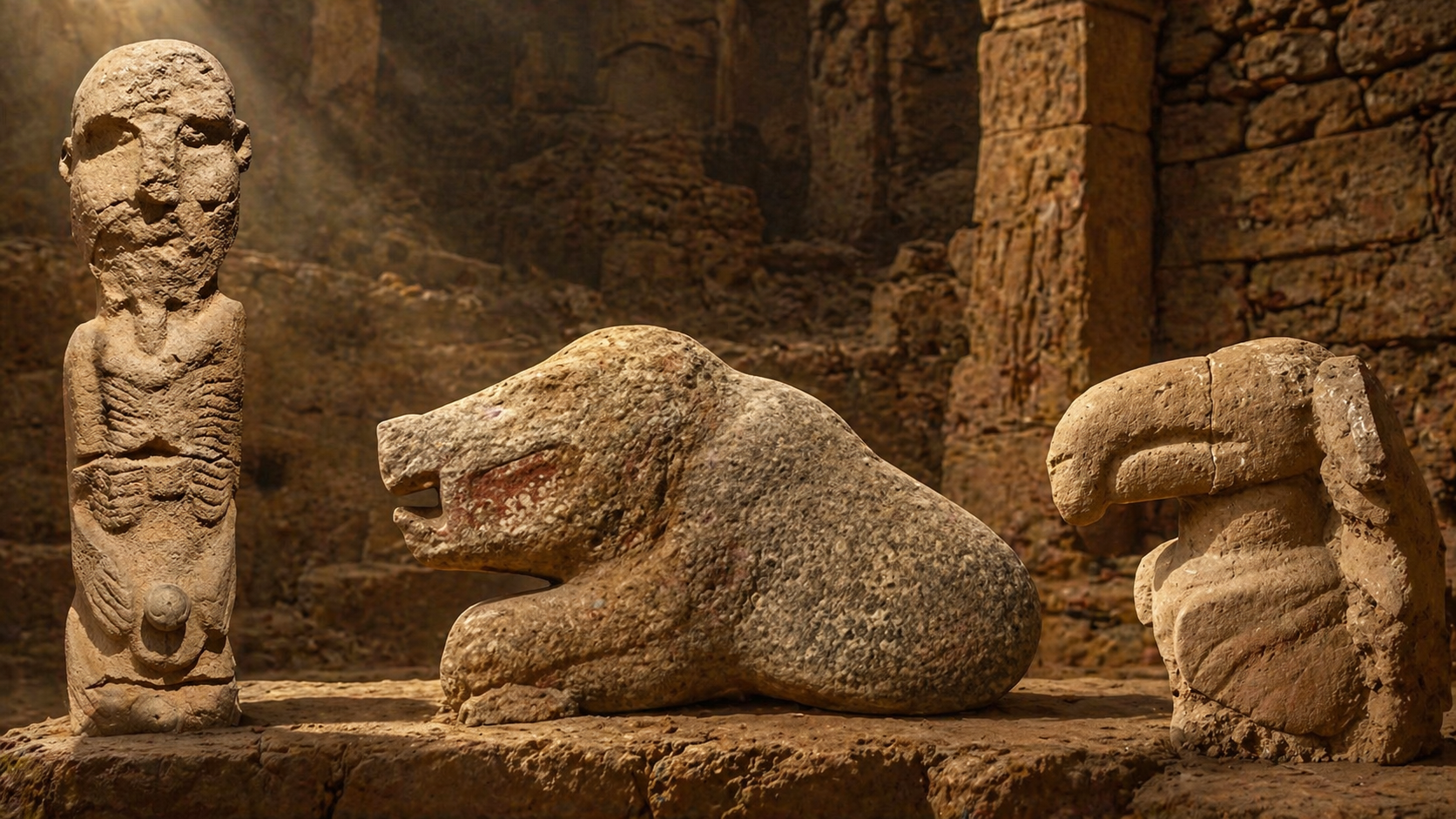 The painted boar of Göbekli Tepe and the giant statue of Karahan Tepe