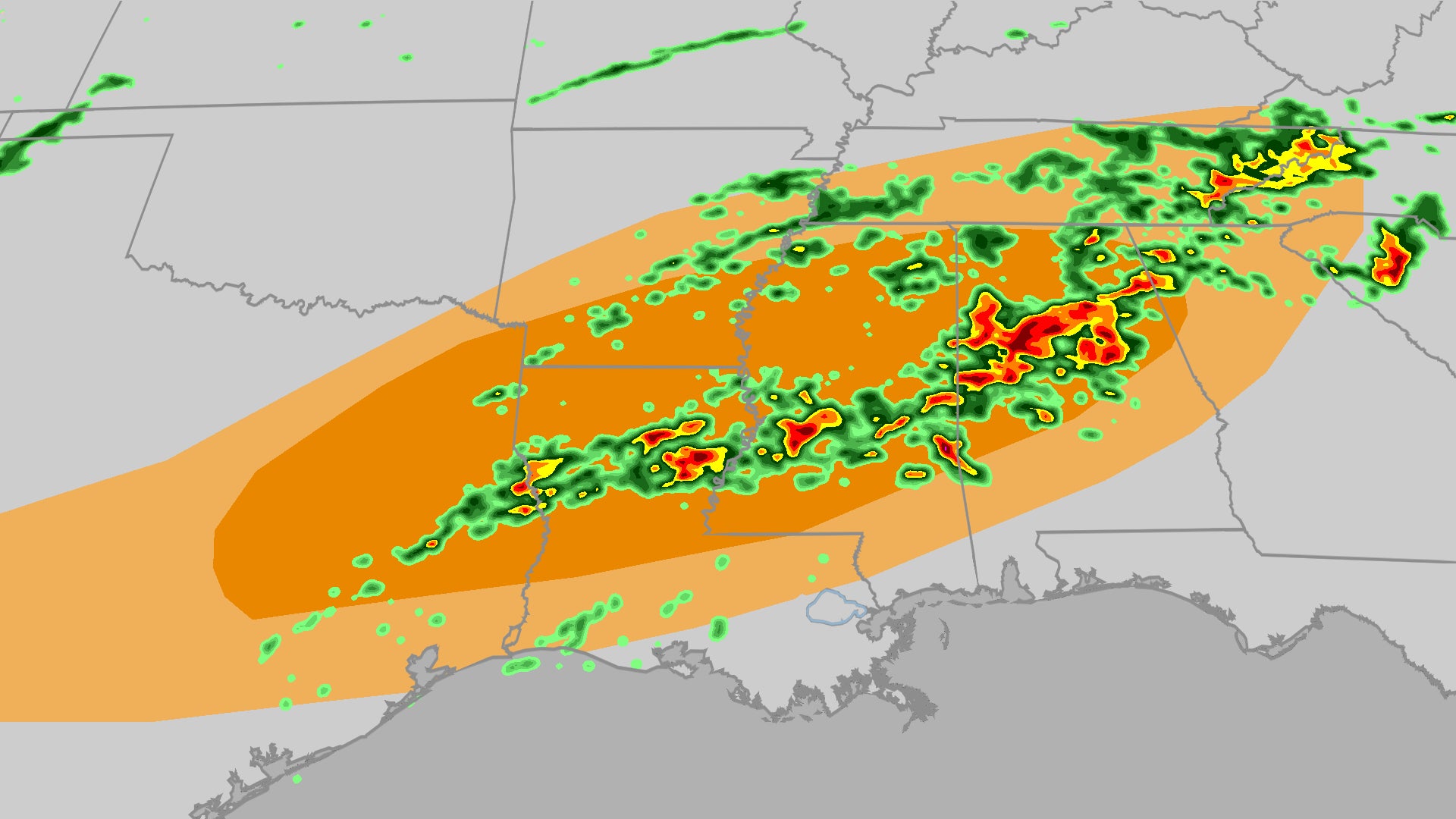 Wednesday severe storm threat targets Tennessee to Texas