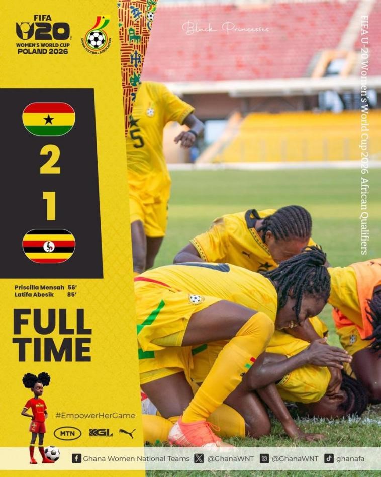 Black Princesses secure 2-1 victory over Uganda in World Cup qualifier ...