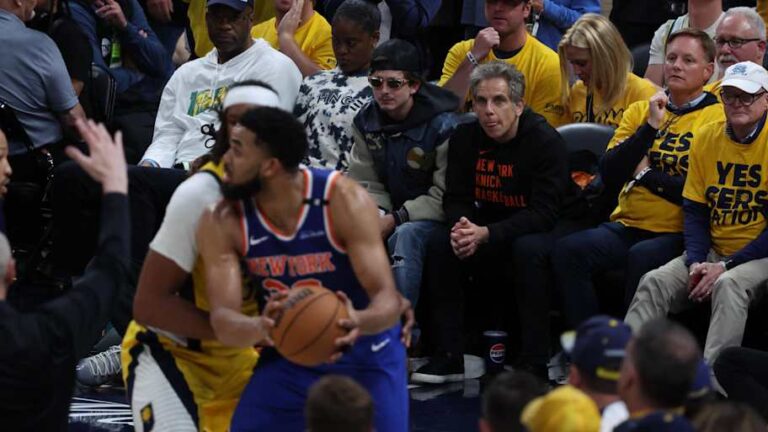 Knicks superfan Ben Stiller makes playoff prediction on Met Gala red carpet