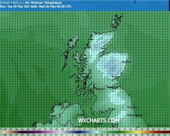 UK weather maps turn icy blue as -3C Arctic freeze hits in hours - 17 ...