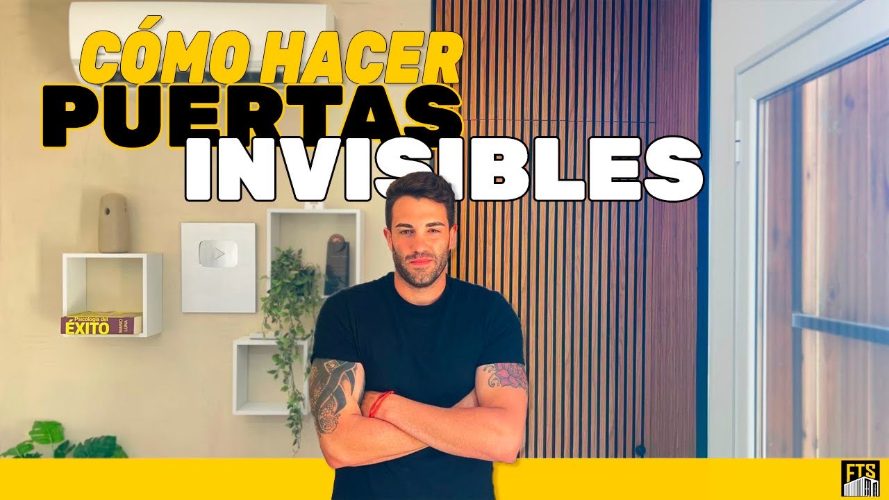 🤯Puerta invisible de listones de madera | Casa container interior