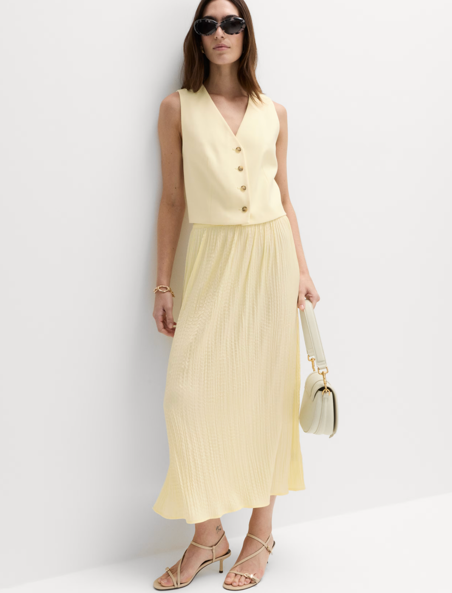 M&S's skirt proves lemon yellow is the hue of summer, and you can wear ...