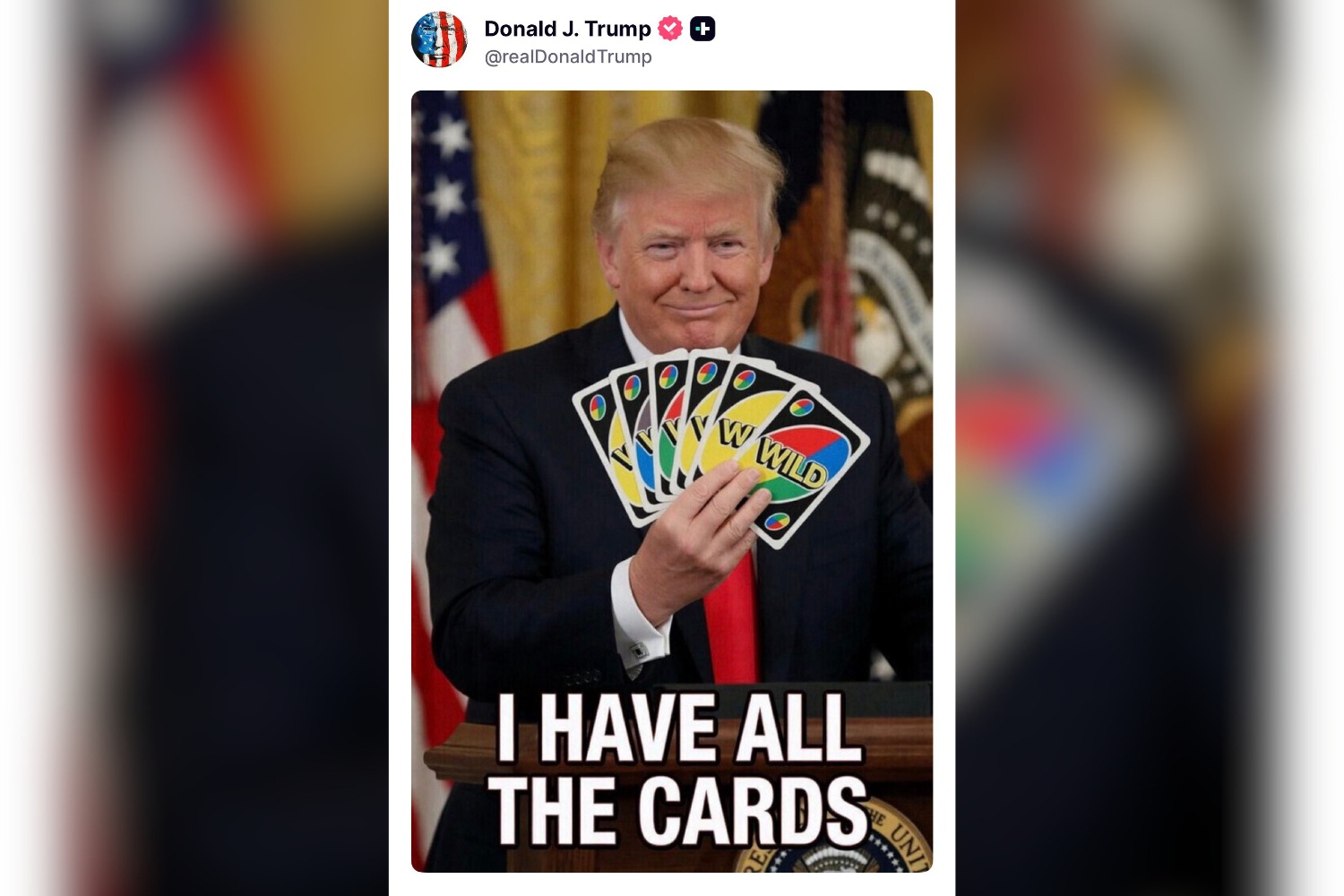 Everyone is pointing out the same mistake in Trump’s UNO post