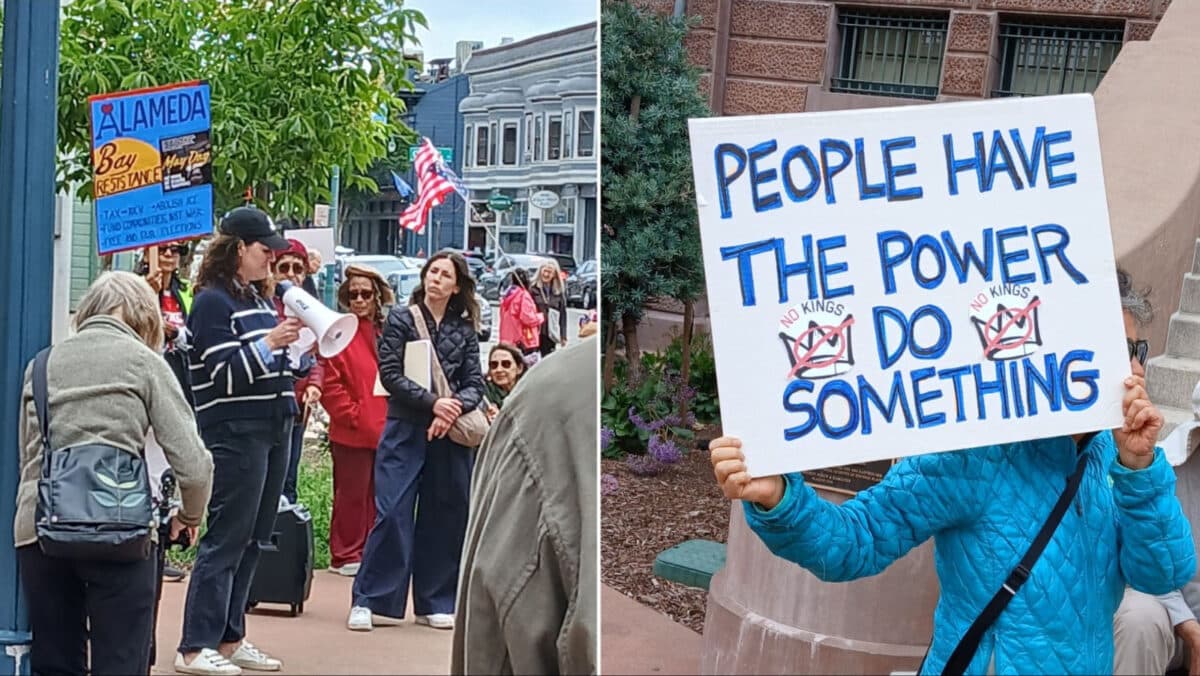 Protesters gather for May Day rally at City Hall