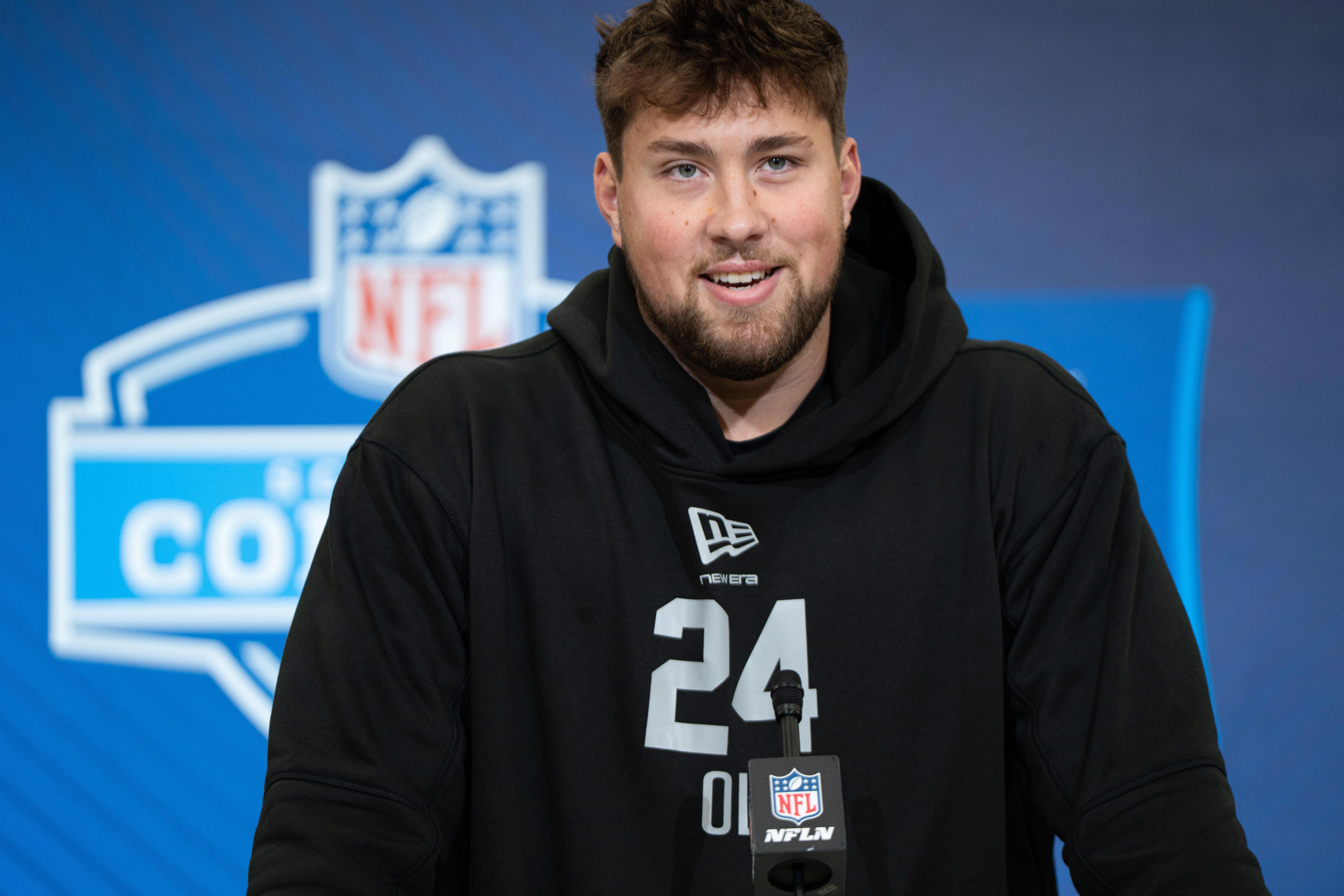 OT Monroe Freeling comments on his role with Panthers as a rookie