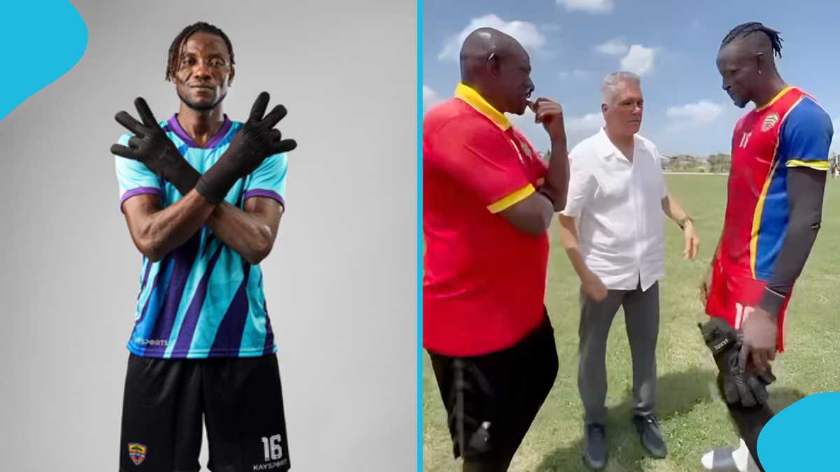 Black Stars goalkeeper coach visits Hearts of Oak, motivates Benjamin ...