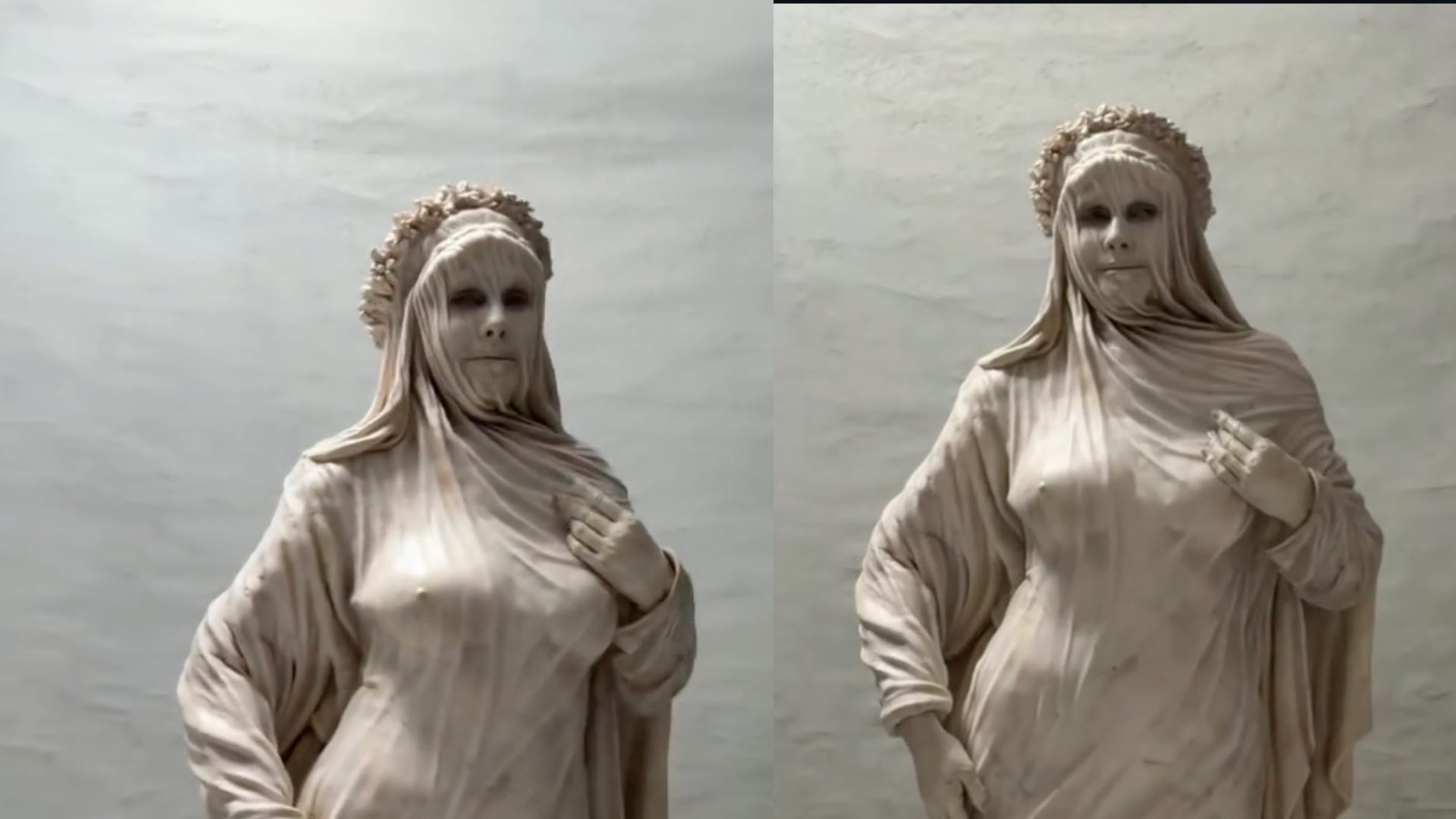 Model Heidi Klum is captivating the world with this statue dress