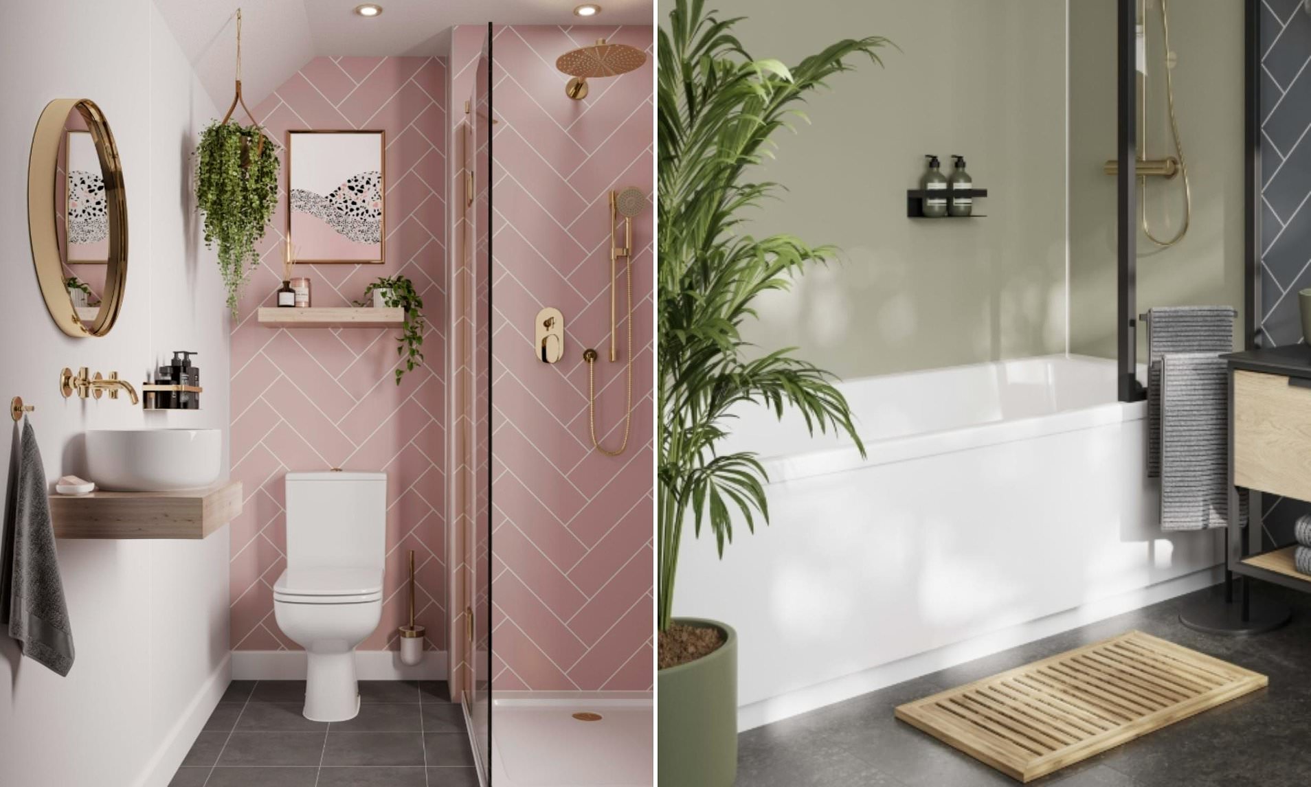Say goodbye to grey! Expert reveals the new bathroom colour trend set ...