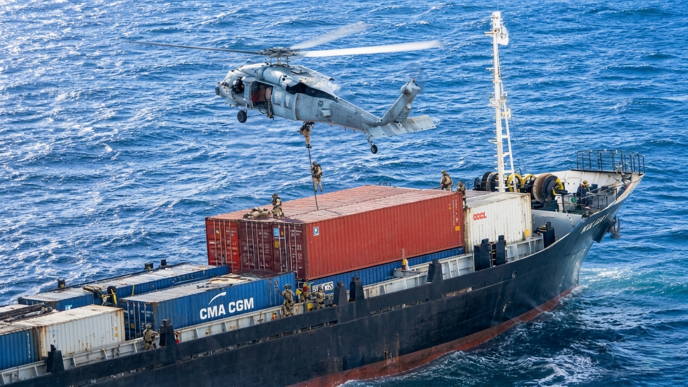 Watch how the US Navy intercepted 48 ships in a strait near Iran