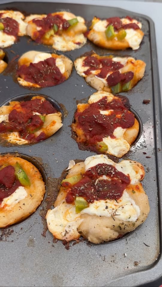 Pizza Muffins Garlic Cheese Bite Snacks