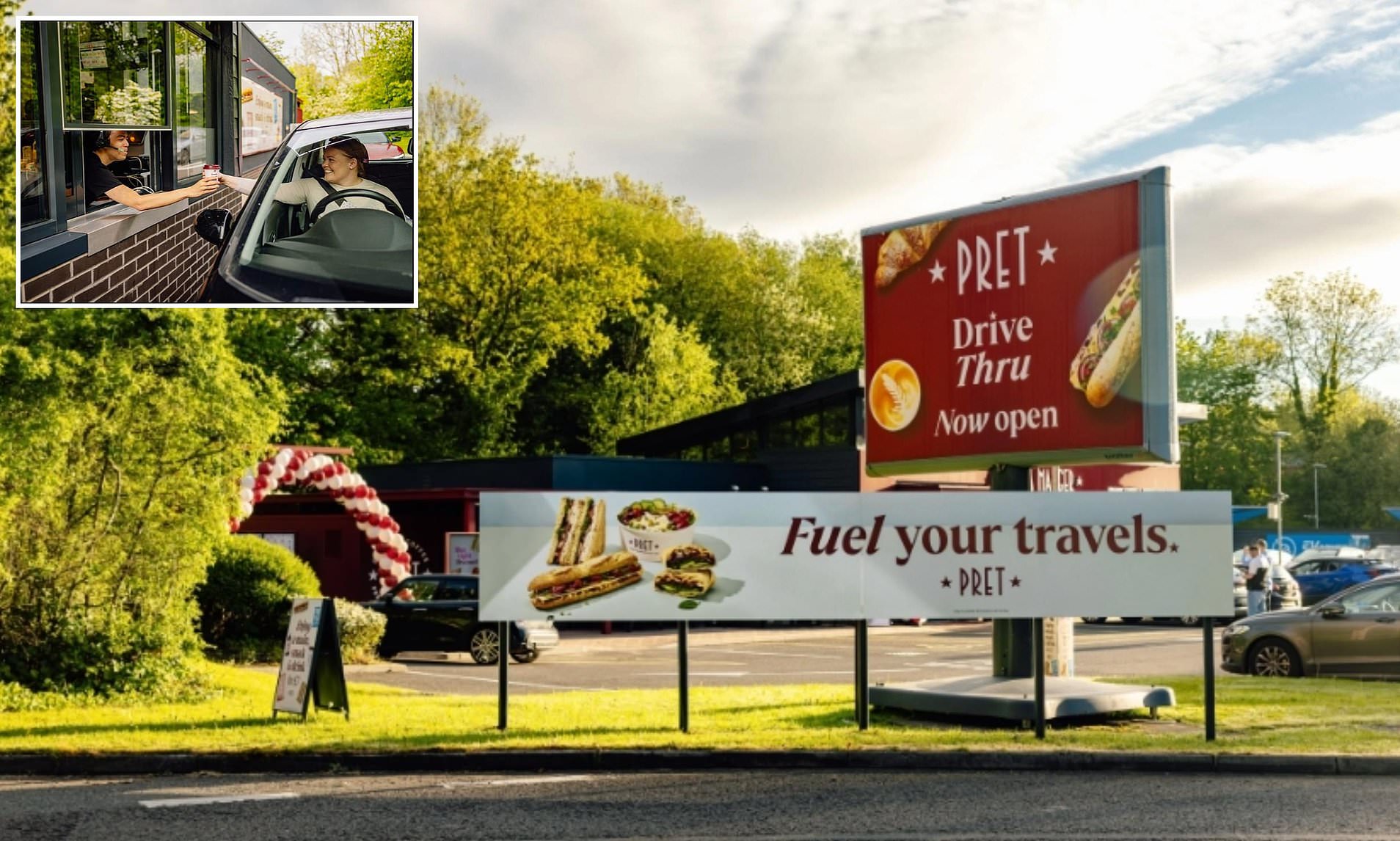 Pret A Manger opens its first-ever drive-through as sandwich chain ...