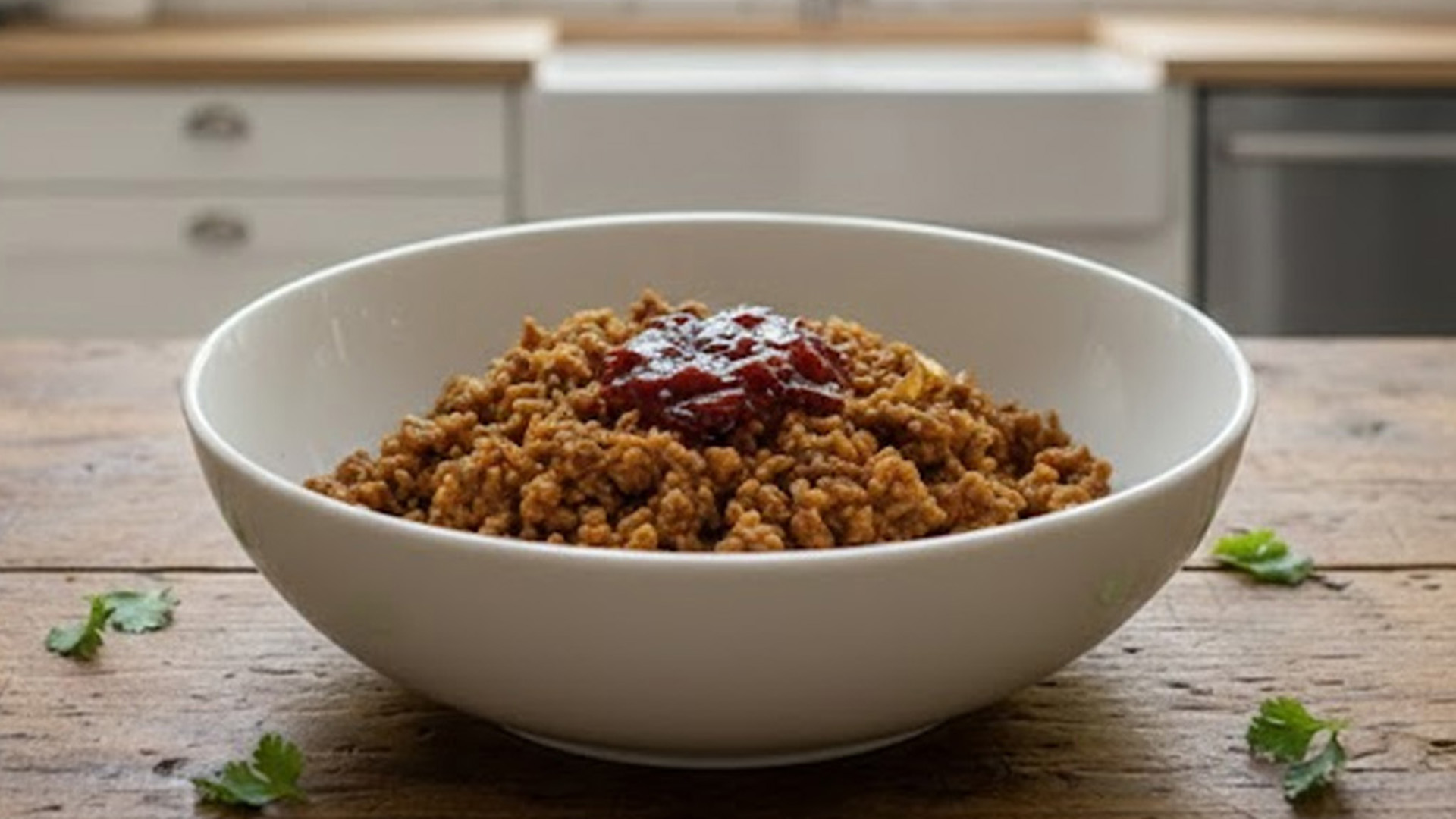 How to make savory ground meat bowl with flavorful sauce
