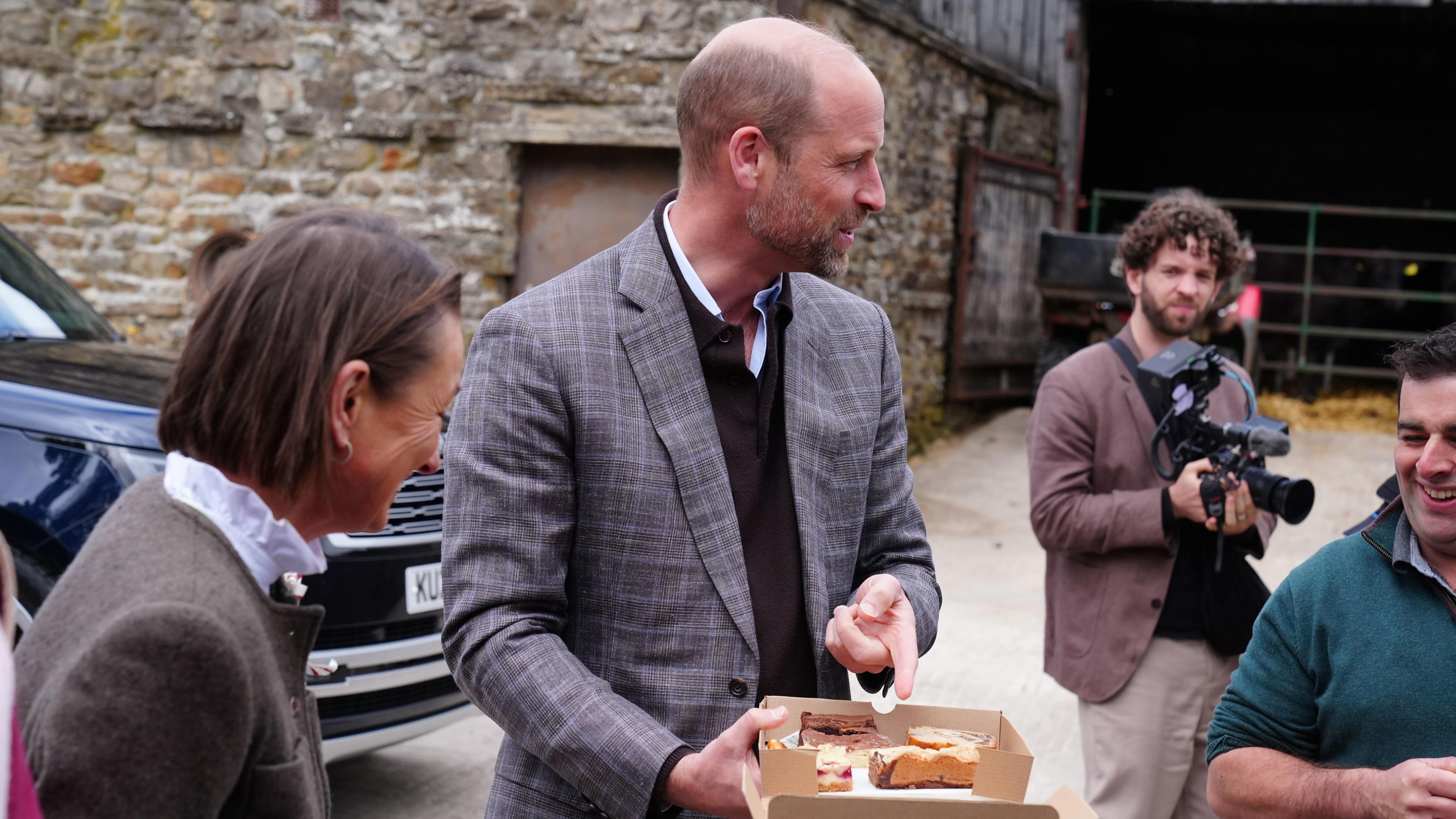William brings cakes as hill farmers share challenges of diversifying