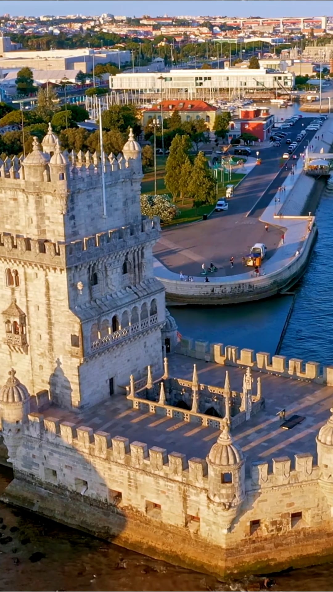 Belém Tower, Lisbon: Drone tour of Tagus River's sentinel