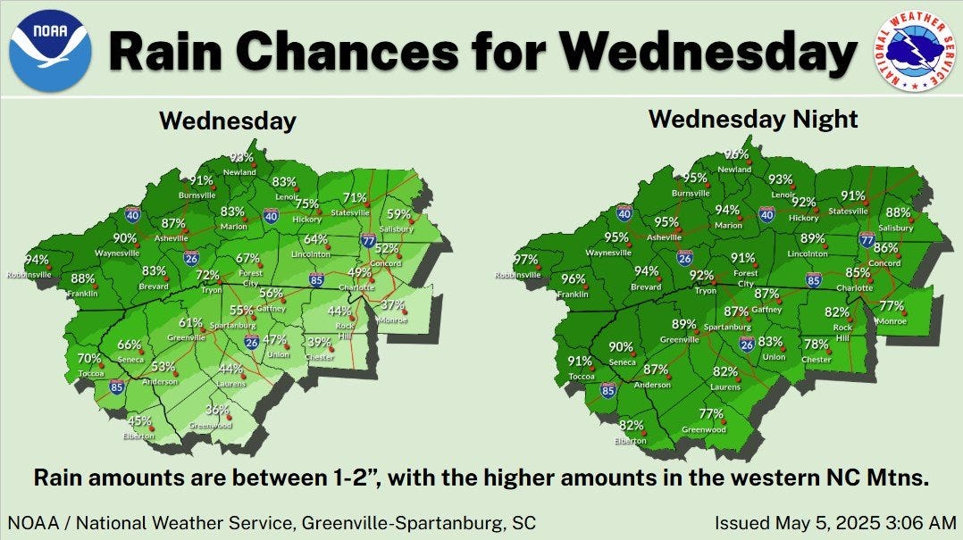 Wet weather, possible severe storms head to Upstate SC. Latest forecast