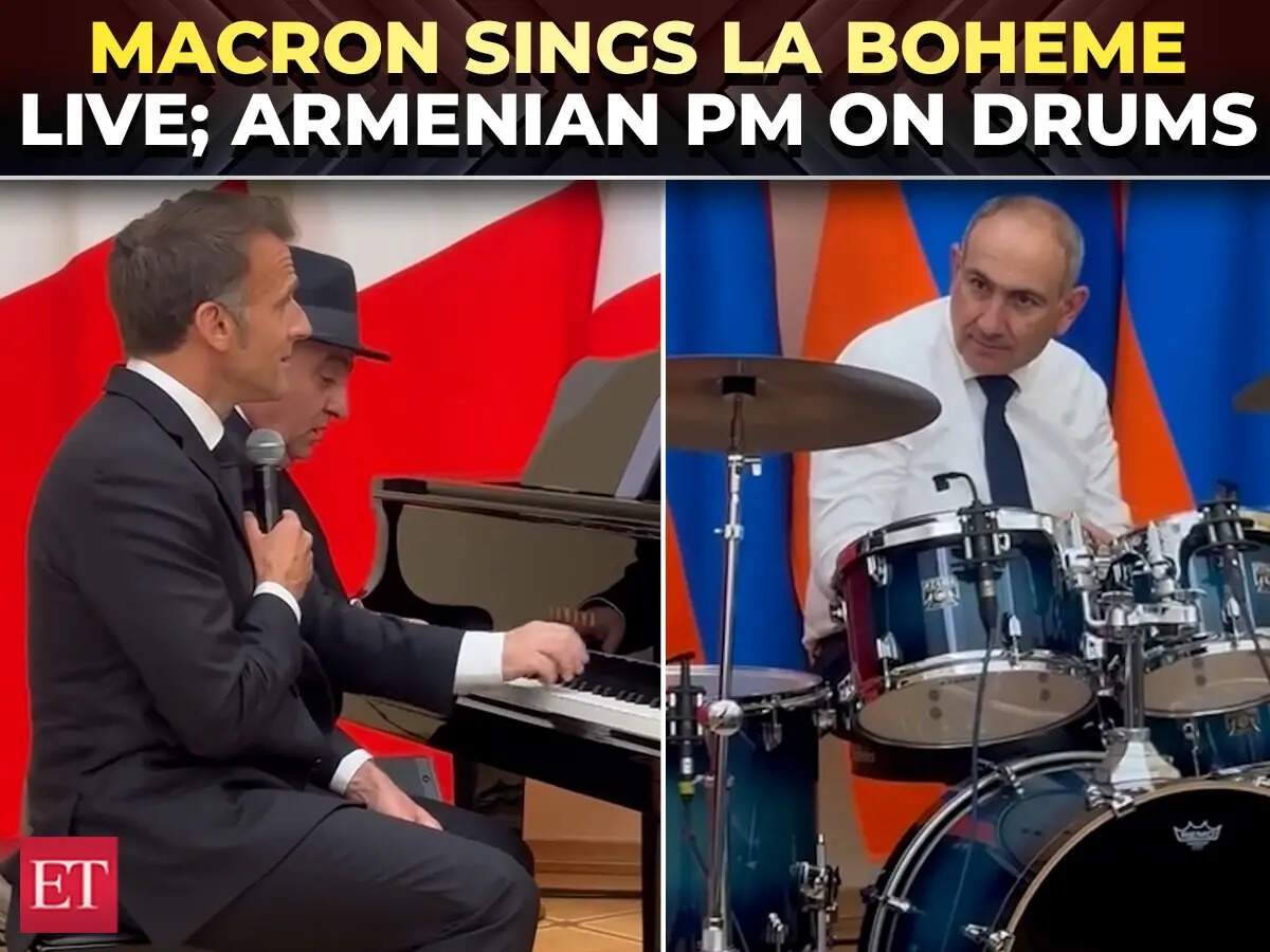 French prez Macron performs ‘La Bohème’ as Armenian PM joins him on ...