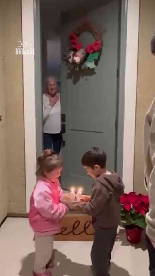 Kids surprise elderly neighbor with thoughtful birthday gesture