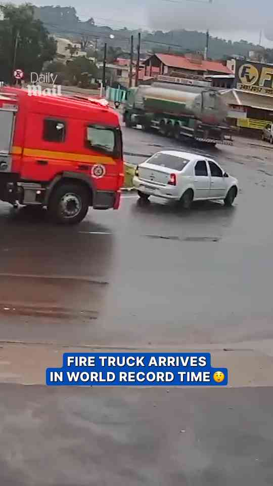 Firefighters respond to car fire while en route to another call