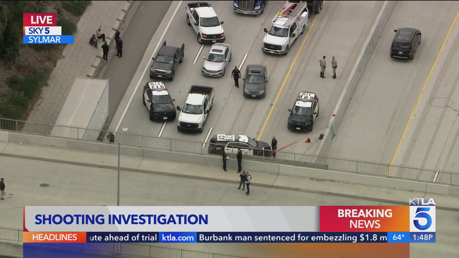 Police activity shuts down 210 Freeway in Sylmar
