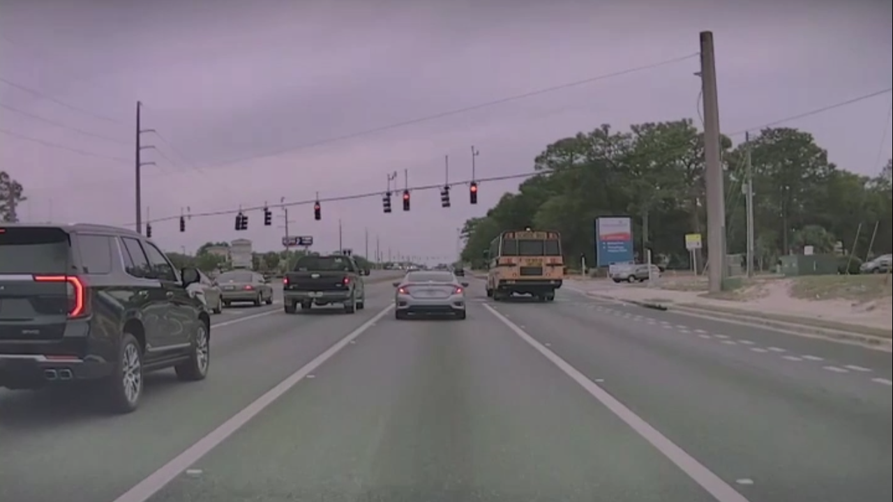 Florida school bus driver disciplined after running a red light with ...