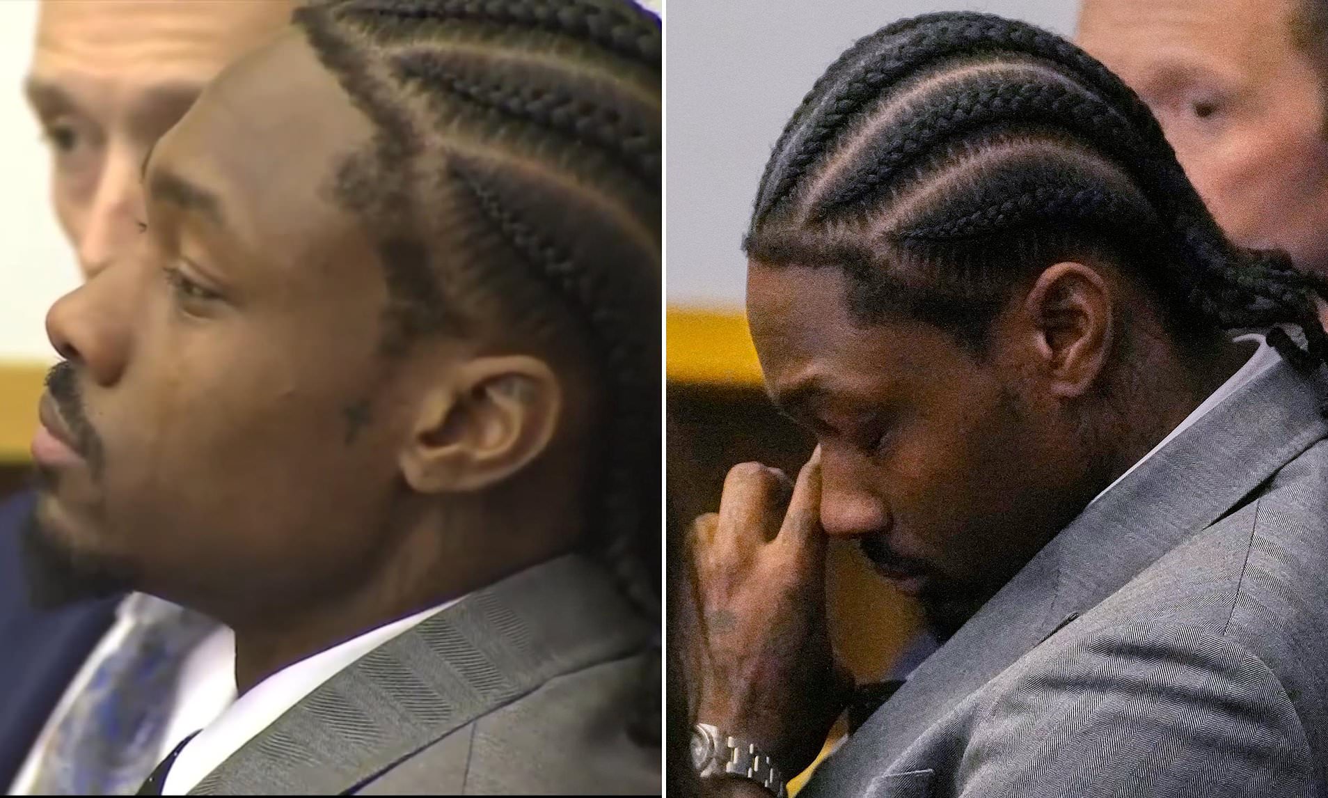 Stefon Diggs wipes away tears after NFL star is found not guilty of ...