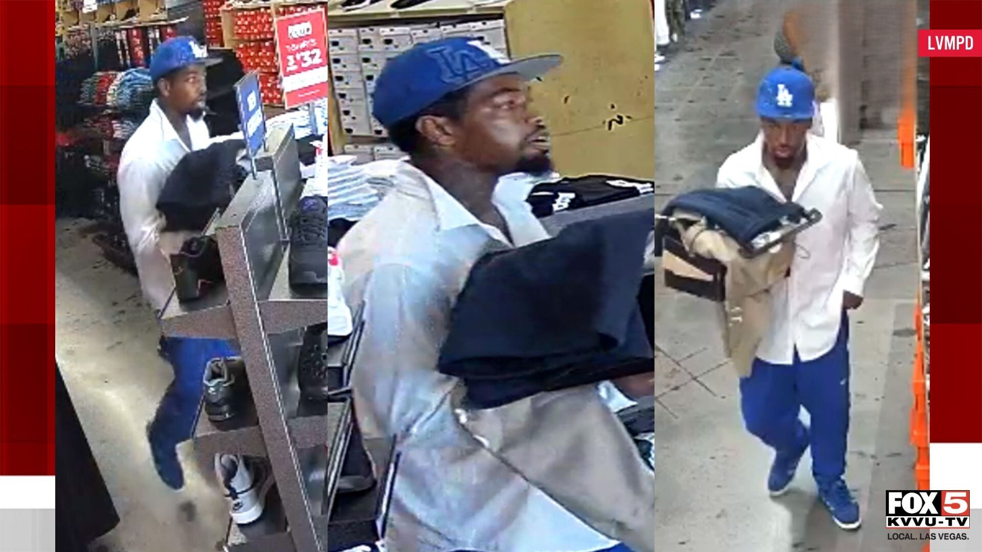 Las Vegas police seek suspect in armed commercial robbery