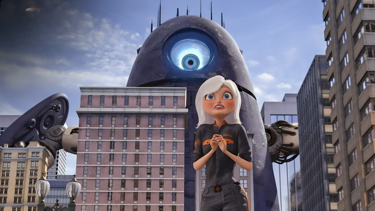 Susan stops the giant alien robot from destroying the city Monsters vs ...