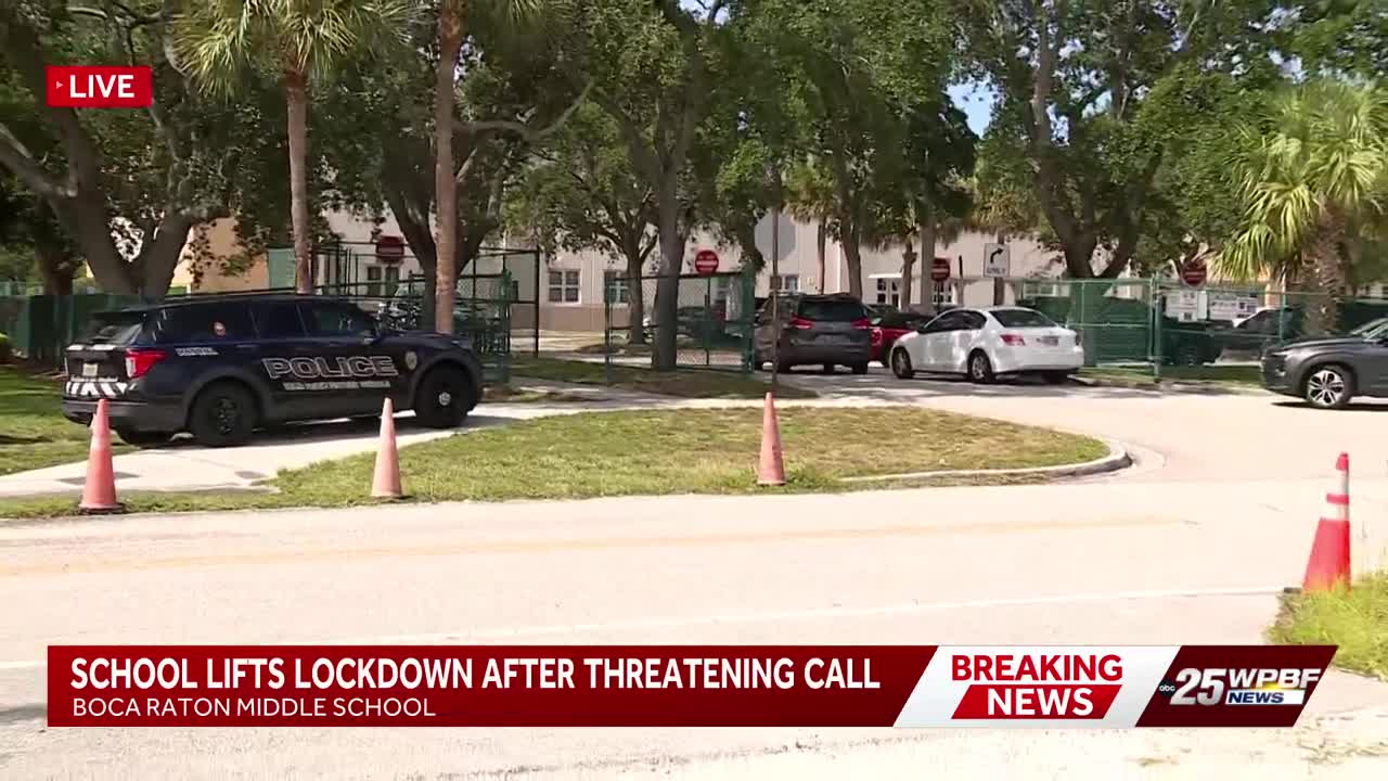 Lockdown lifted after threatening call at Boca Raton Middle School