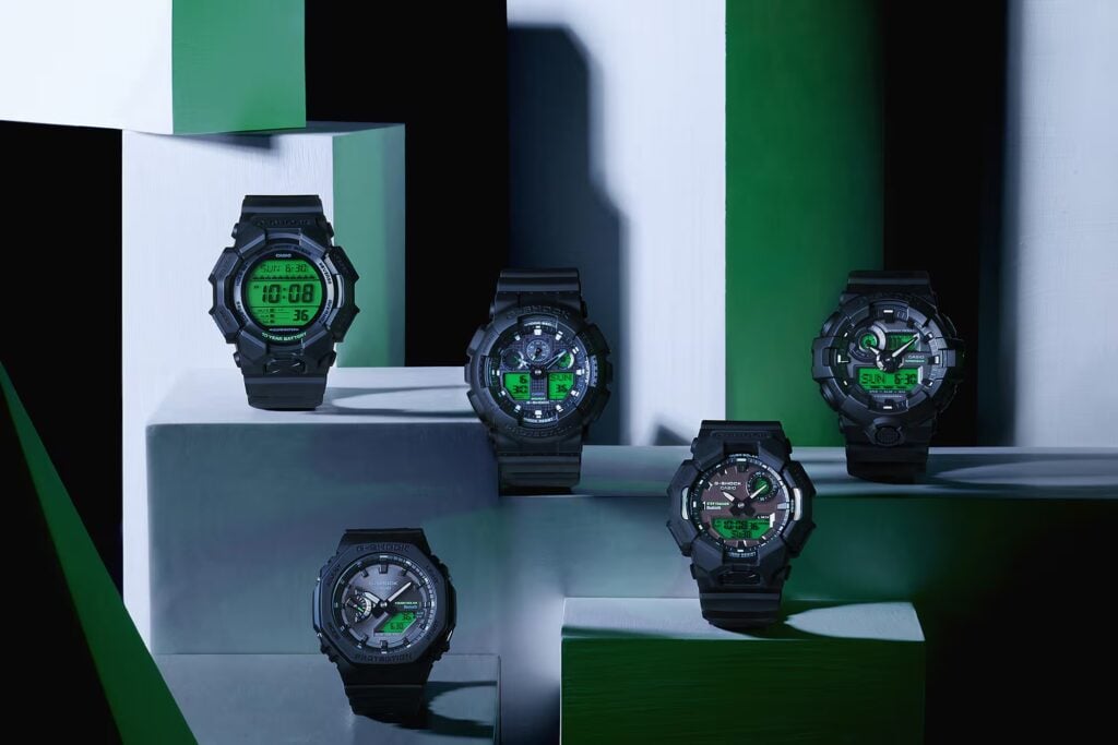 Casio launches five neon-accented electro green G-Shock watches in the US